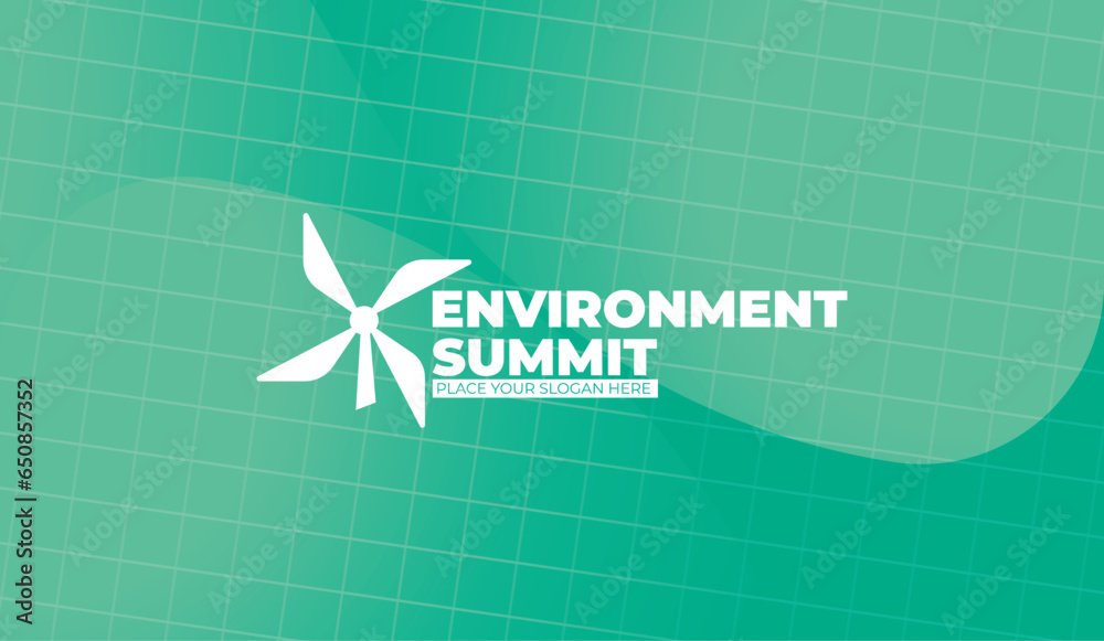 Logo graphic design of Windmill shape and text - annual event summit ...
