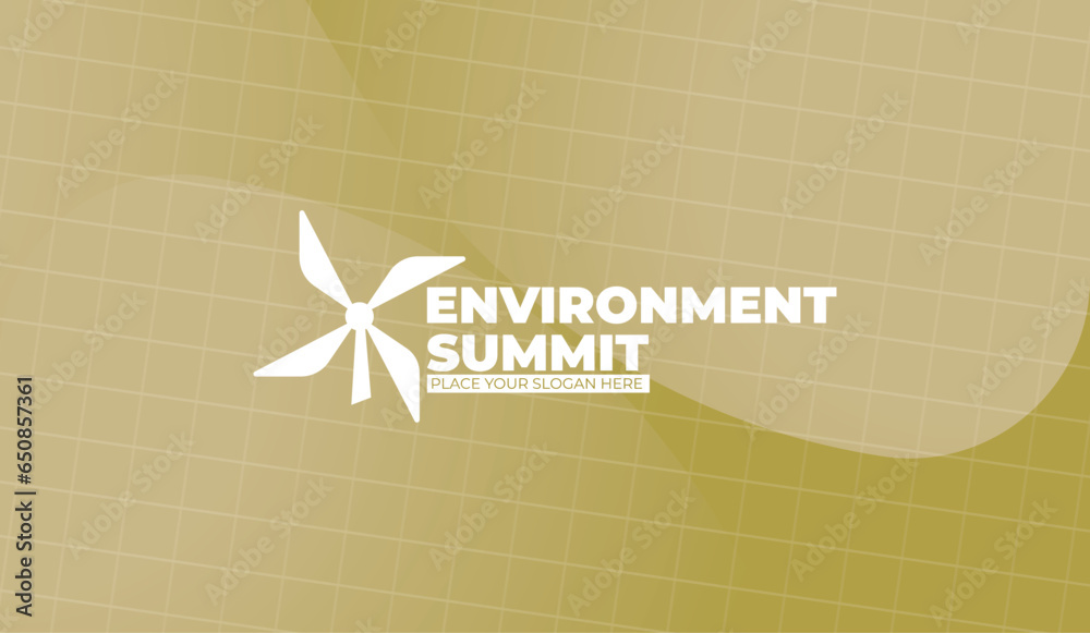 Logo graphic design of Windmill shape and text - annual event summit ...