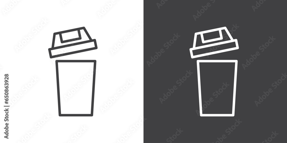 Vecteur Stock Modern Trash icon Linear pictogram sign, Modern vector ...