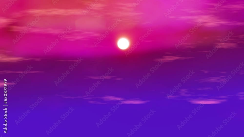 Sun View Cartoon Animation, 2d Animation O Sun Rising On The Sky And ...