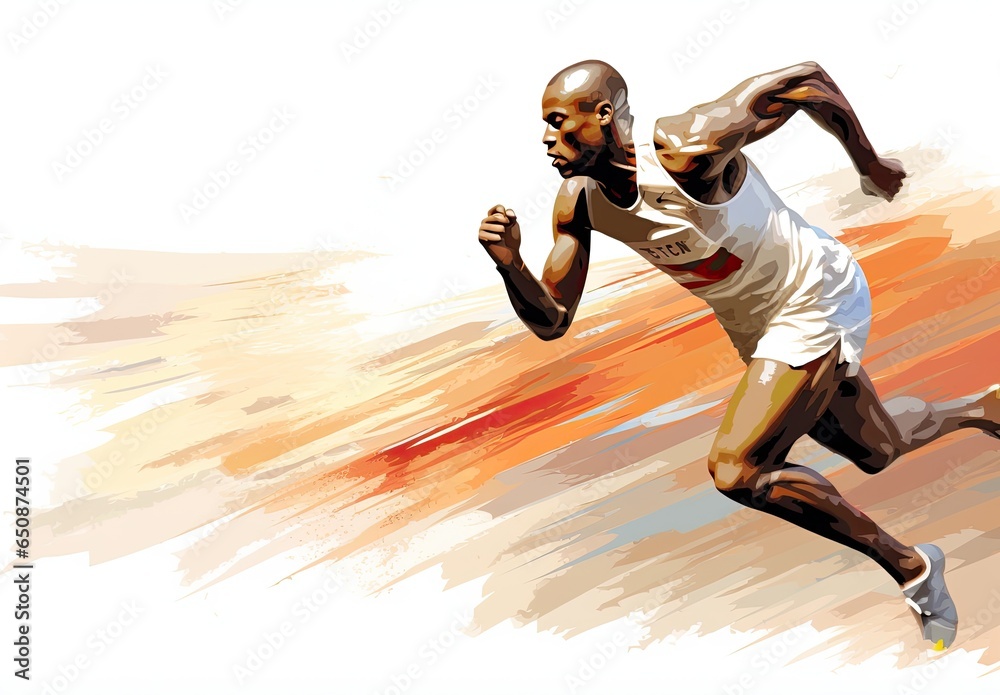 Running man. Marathon runner. People activity. Design for sport ...