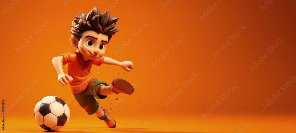 Cartoon character in style, banner copy space background, Cute animated ...