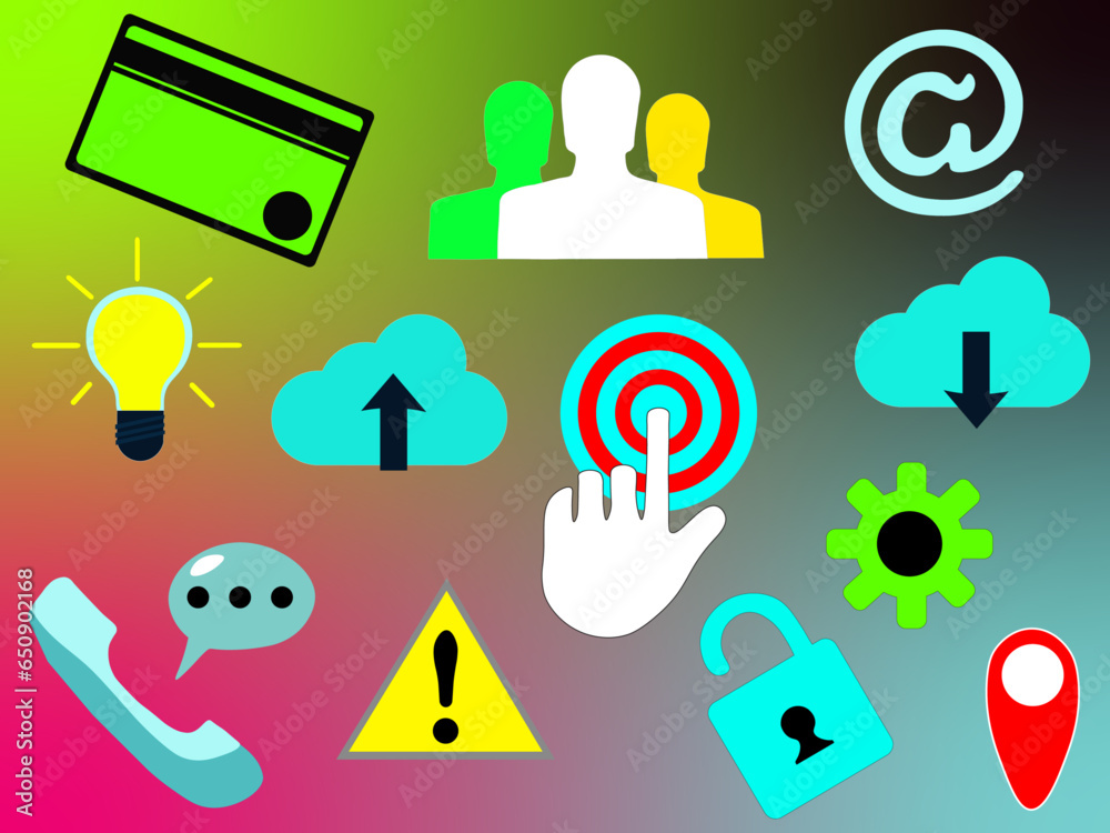 fully customizable set of symbols, you can change the shape and color ...