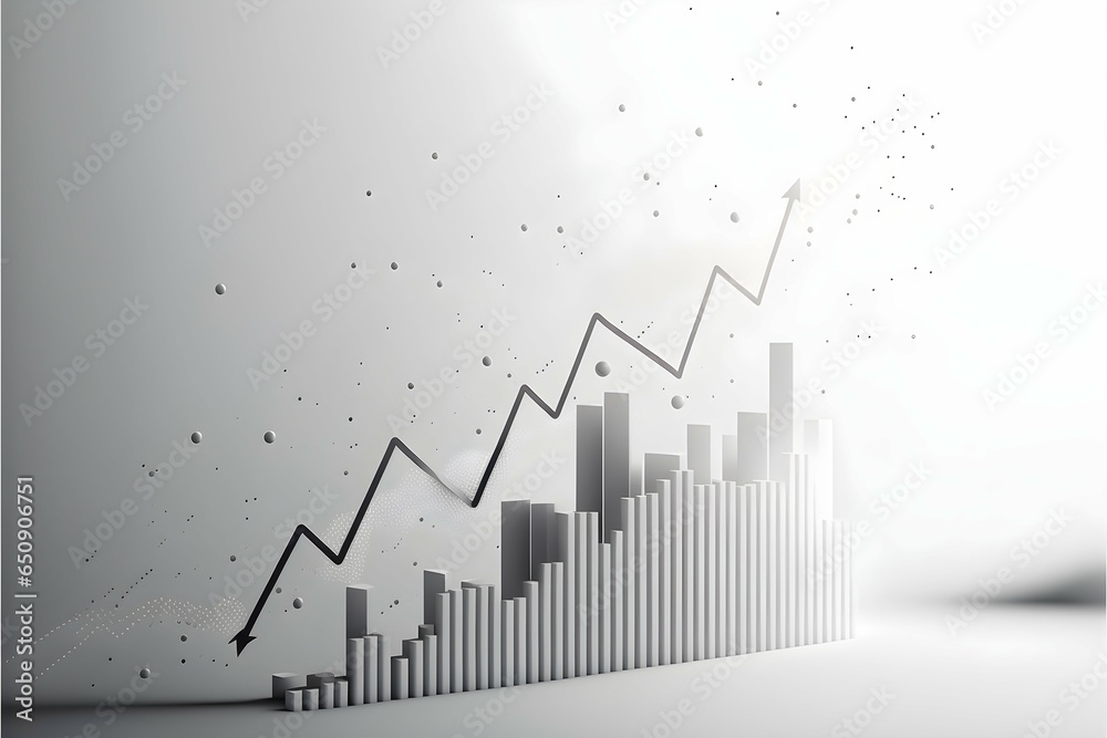 stock index Stock Charts Bar Graphs Numbers all floating in the air ...