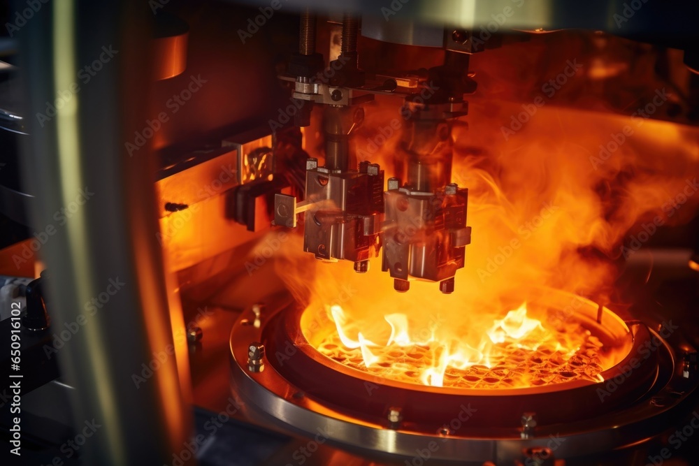 Capturing a closeup of an innovative gasification chamber, the image ...