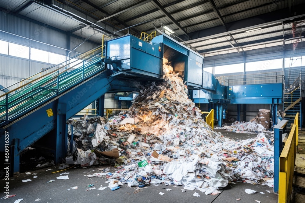 focusing on the recycling station within the plant, where paper waste ...