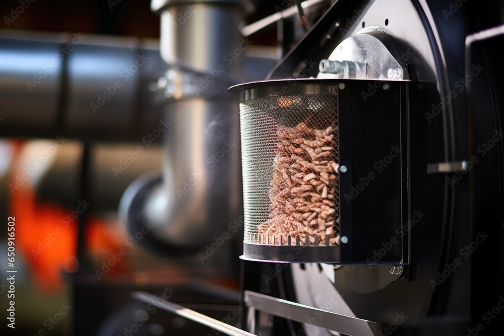 Detailed image of a specialized filtration system, capturing fine ...