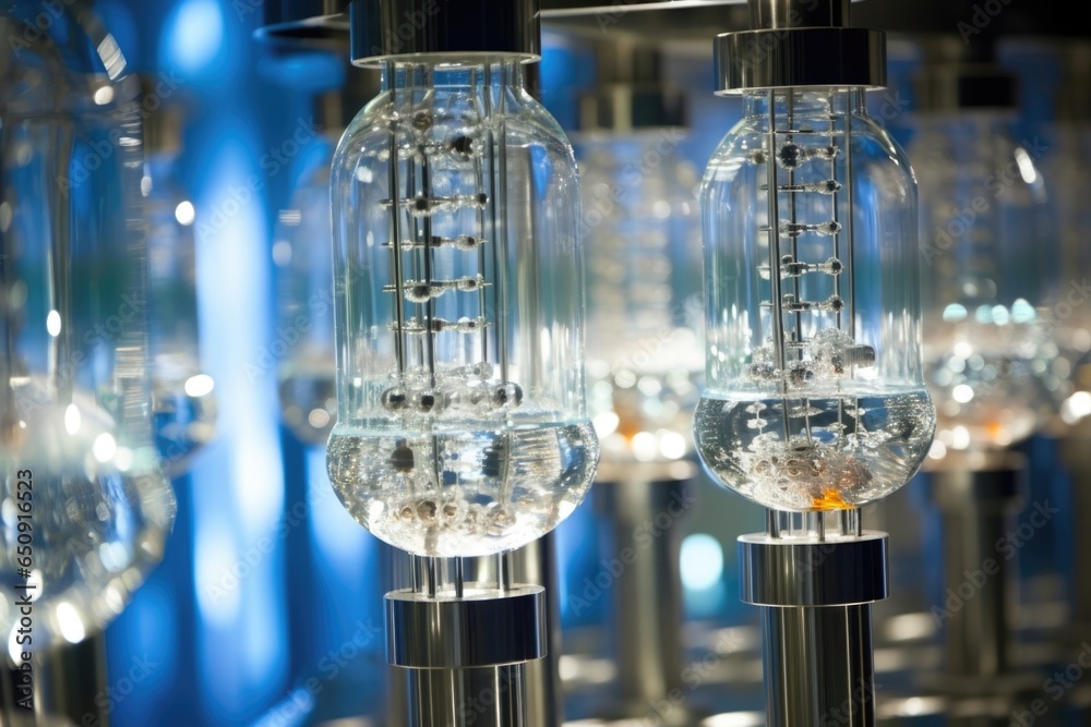 Foto de Closeup shot of the rectification columns, part of the ...