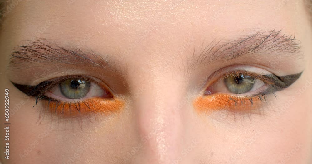 Close-up woman eyes powerful symbol of person identity. Recognizable ...