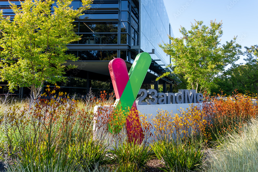 23andMe headquarters in Silicon Valley, Sunnyvale, California, USA ...