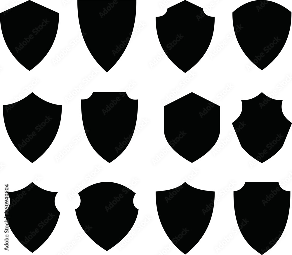 Shield icons collection isolated. Shield icon. Protect shield signs ...