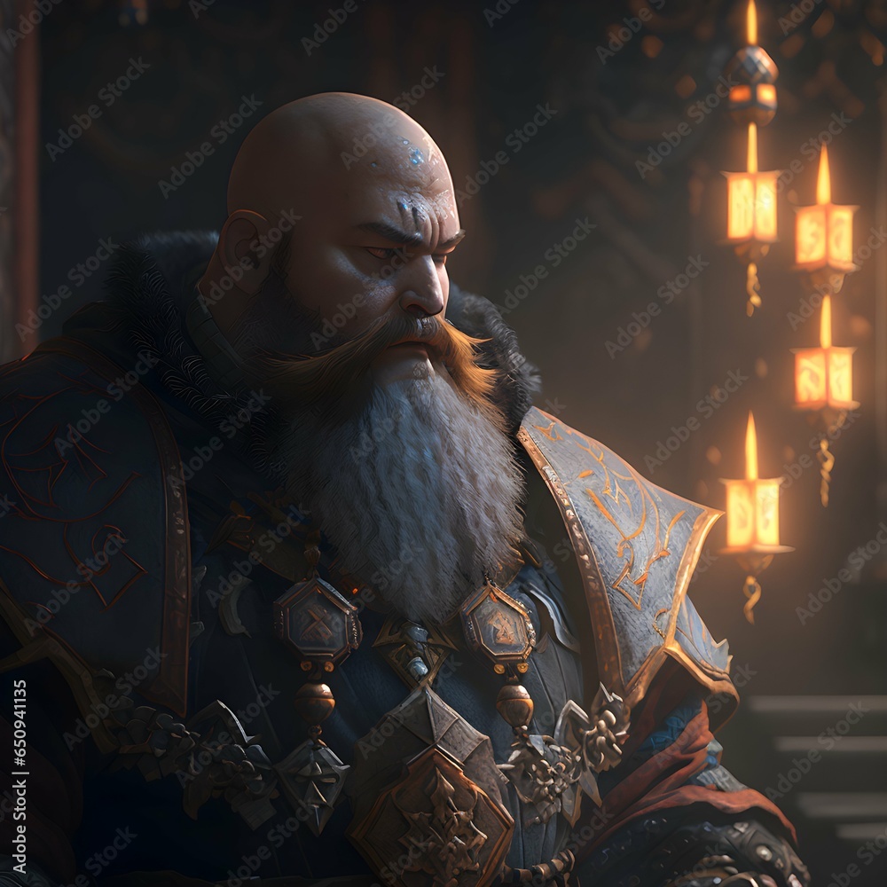 character design dwarf priest depth of field ray tracing dark magic ...
