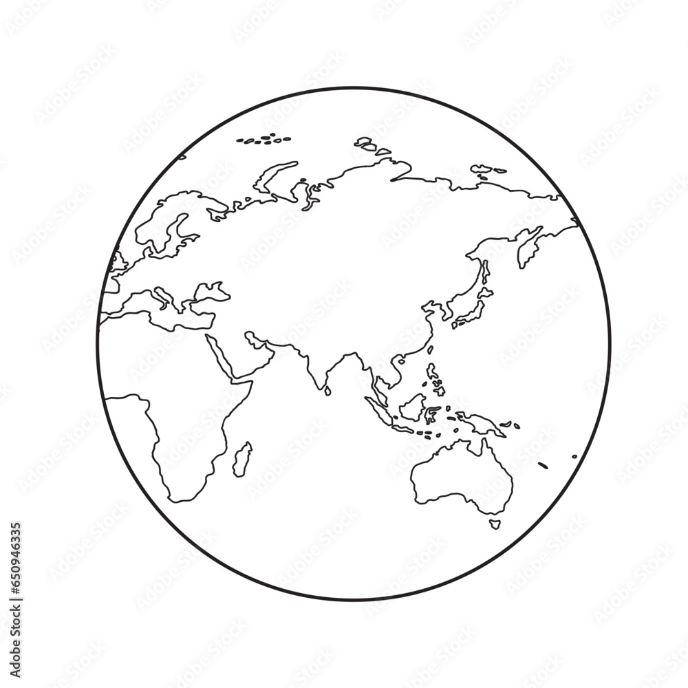outline earth icon. outline style earth icon illustration suitable for ...
