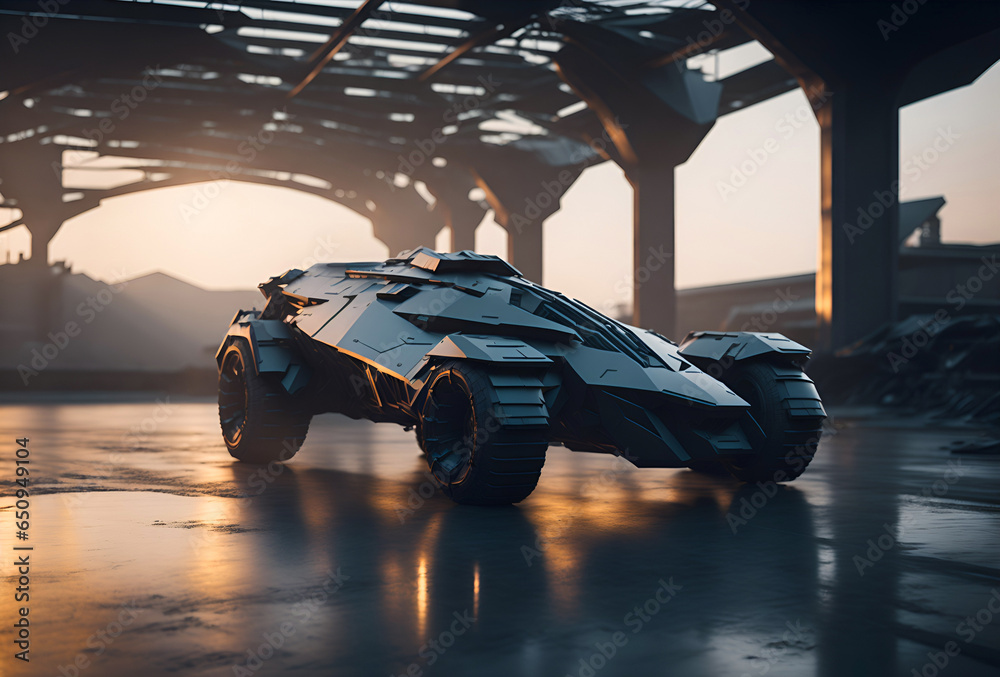 Futuristic military armored vehicle technology. A modern armored ...