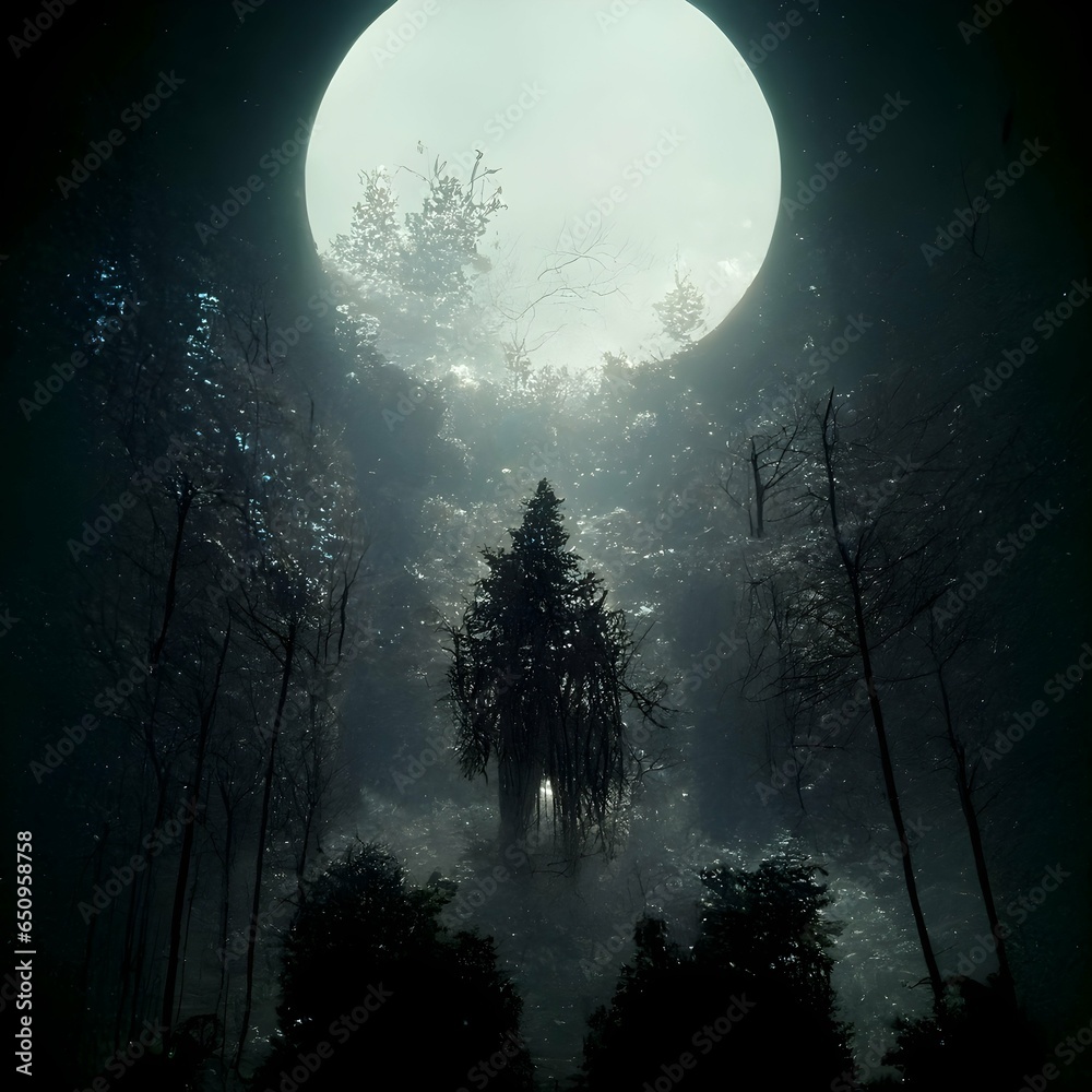 Horror Movie Forest Unreal Engine 5 Ultra Realistic Volumetric Light ...