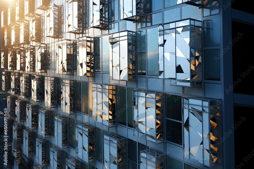 Innovative solar panels integrated into the windows of a high-rise ...