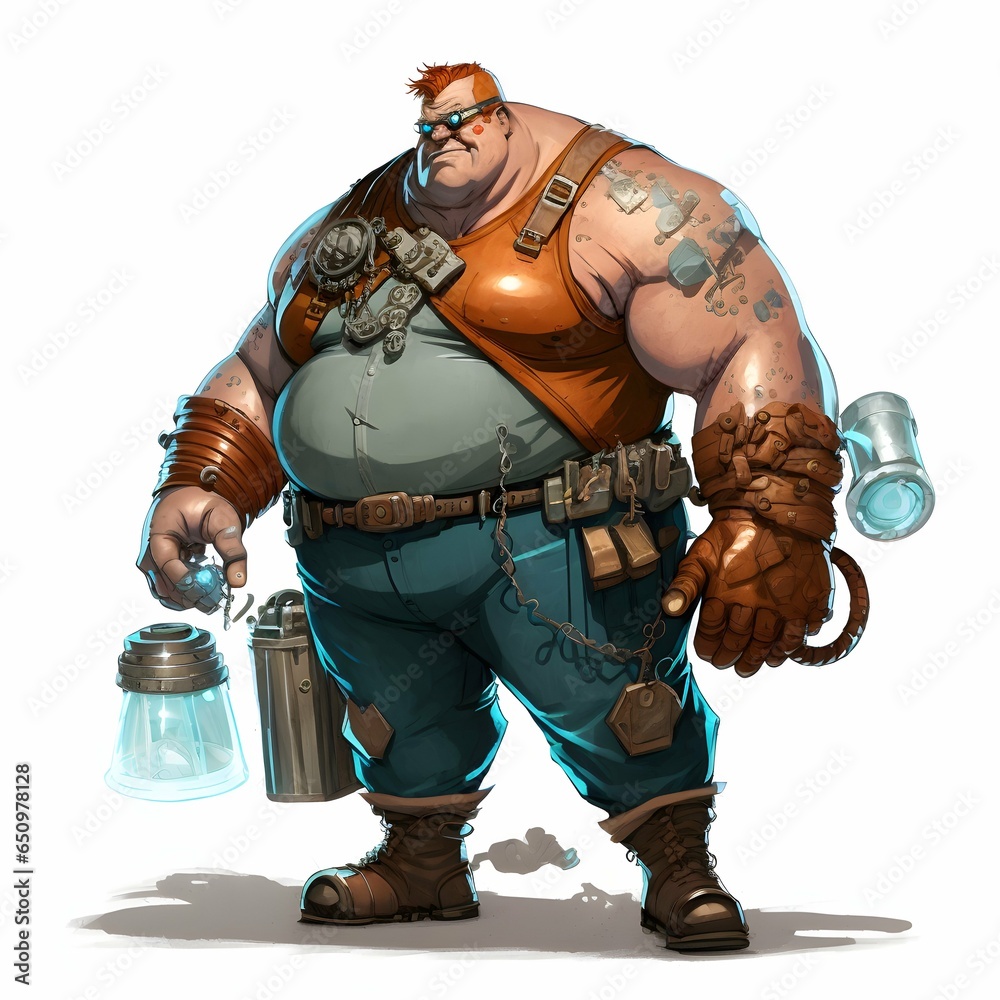 concept art dnd fat silver surfer full reflective copper body worker ...