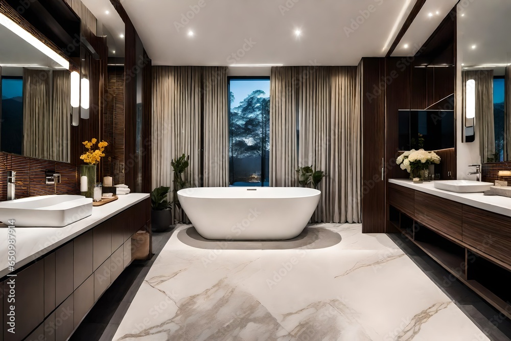 Explain the guest suites with en-suite bathrooms and walk-in closets ...