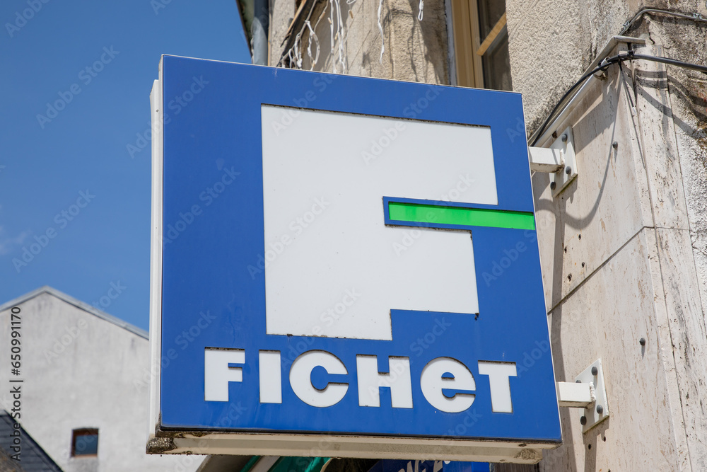Fichet Group sign text and brand logo company specializing in the field ...