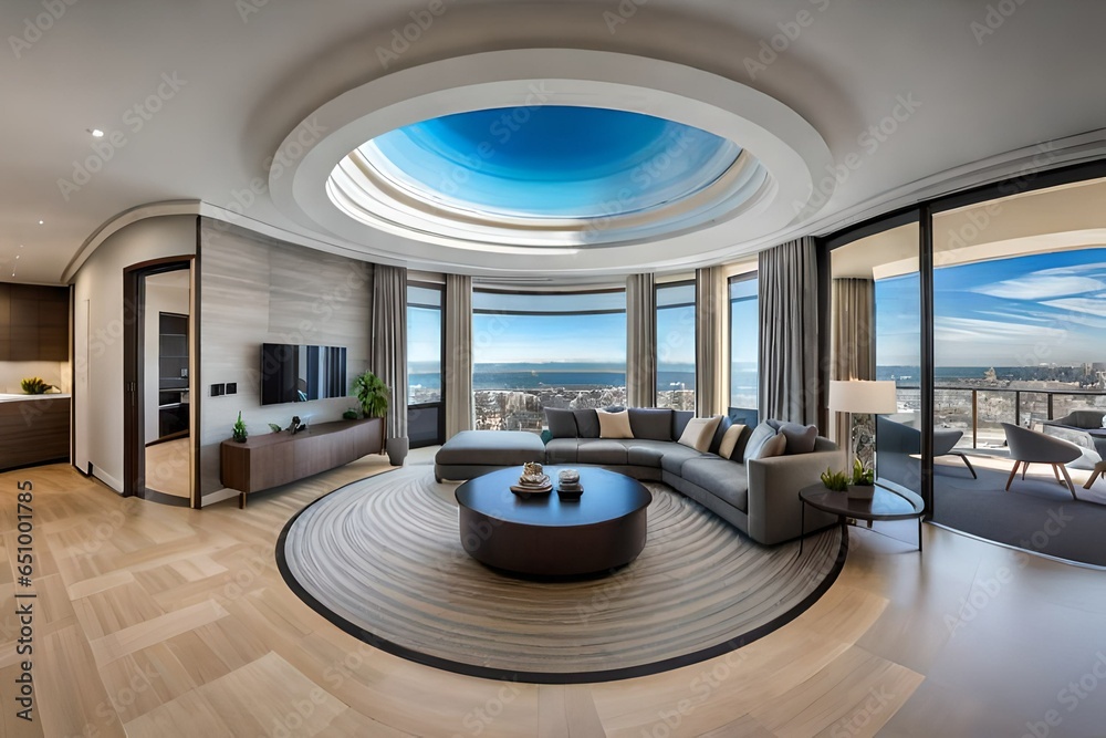 Full spherical seamless hdr panorama 360 degrees view in interior of ...