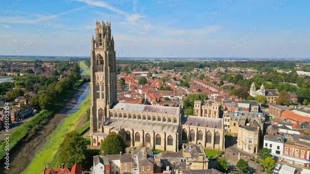 Vidéo Stock Boston, Lincolnshire: A historic UK market town, birthplace ...