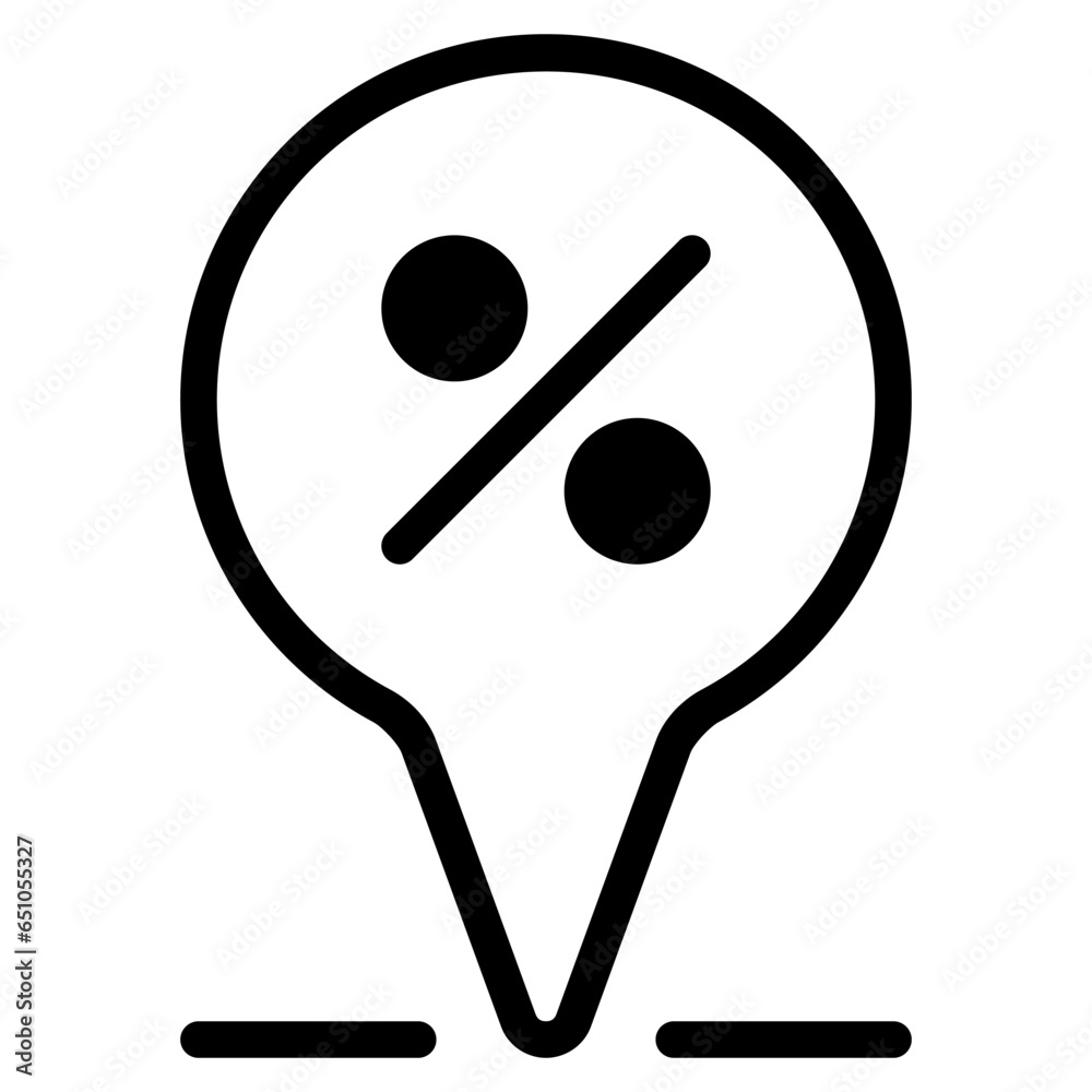 location icon with solid line style base. Suitable for website design ...