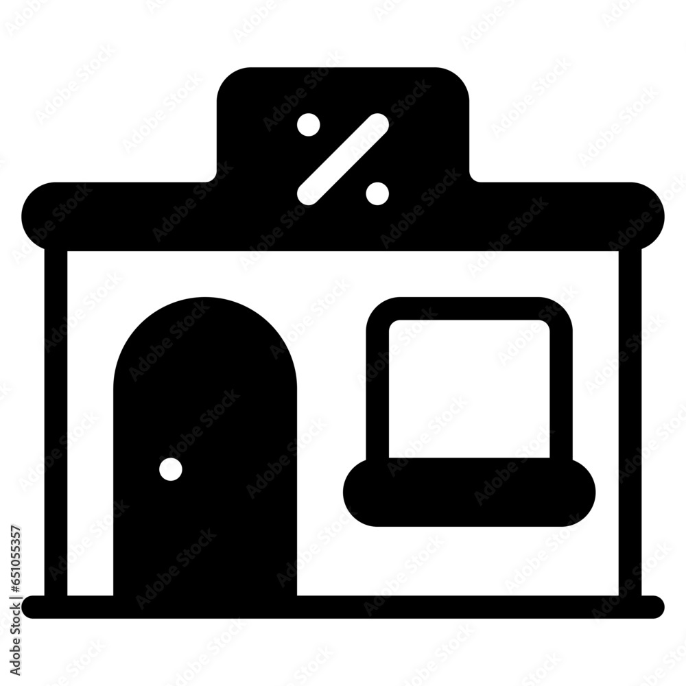 store icon with outline style. Suitable for website design, logo, app ...
