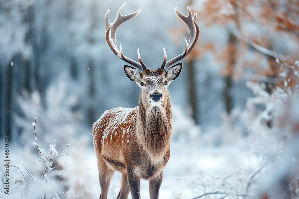 Deer in snow store