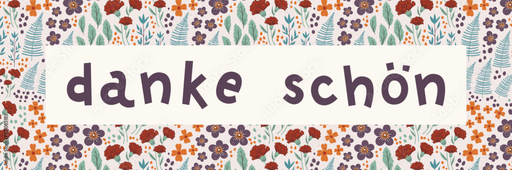 German gratitude lettering "danke schon", in English means "thank you ...