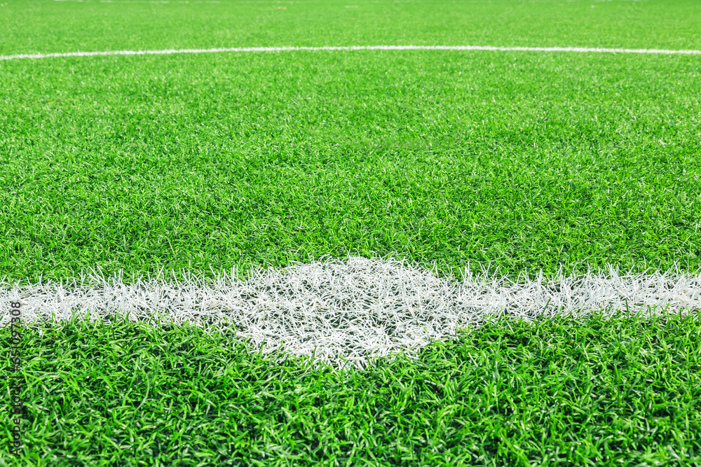 Artificial grass football field background Football field surface ...