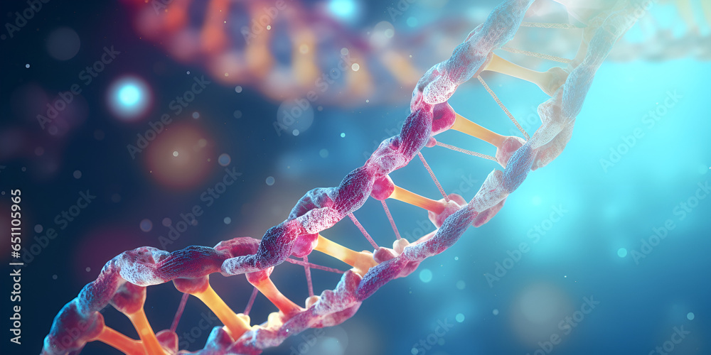 Genetic Engineering in the Distant Future: Human DNA Evolution Stock ...