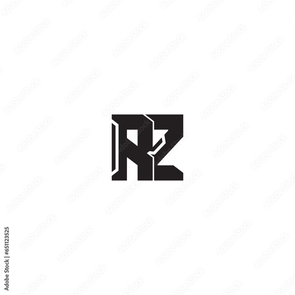 RZ letter logo vector design, RZ simple and modern logo. RZ luxurious ...