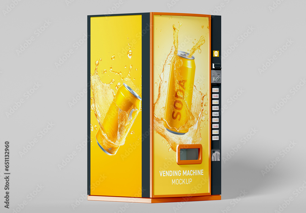Isometric View Vending Machine Mockup Stock Template | Adobe Stock