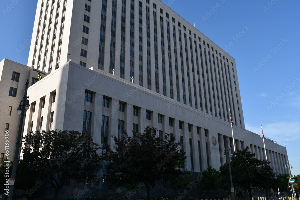 Los Angeles, CA, USA - October 10, 2019: The Moderne-style Spring ...
