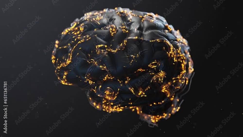 Video „Animation graphic design of brain stem. Futuristic human brain ...