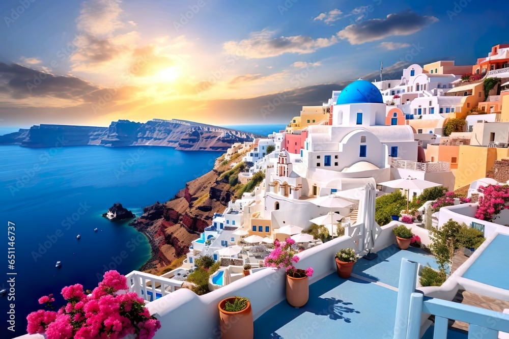 Santorini, Greece: Famous for its stunning sunsets and white-washed ...