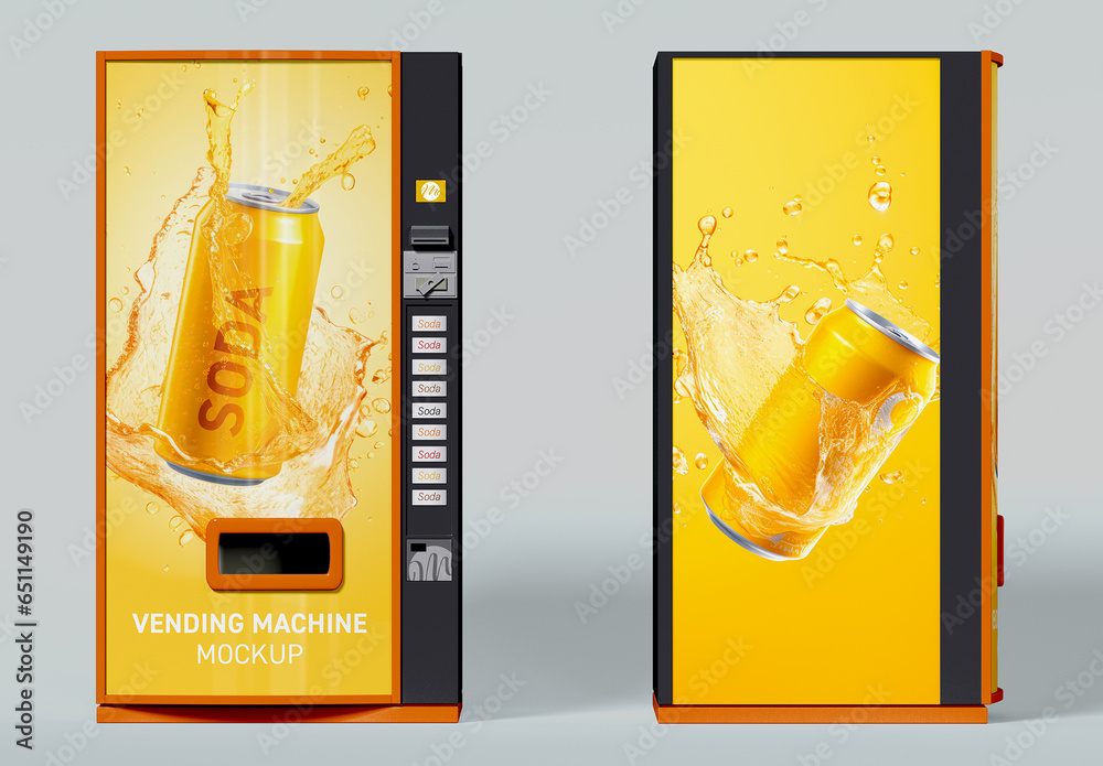 Vending Machine Set Mockup Stock Template | Adobe Stock