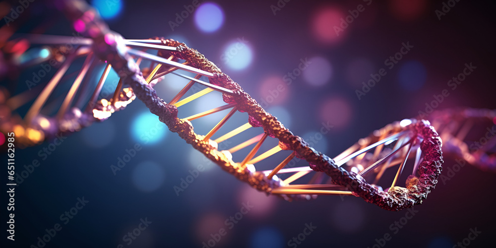 Human cell biology DNA molecular structure. Generative AI.DNA molecule ...
