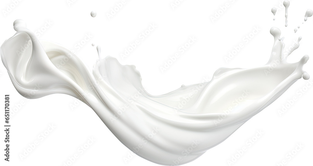 Splash of milk. Transparent background. Stock Illustration | Adobe Stock