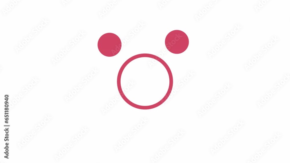 Video „Two dots spinning around circle 2D loading animation. Points ...