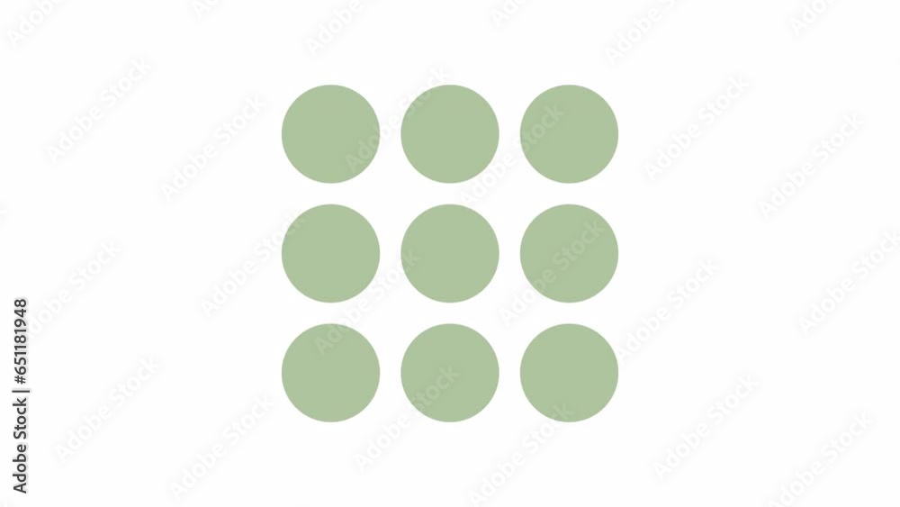 Square dots flickering 2D loading animation. Circles blinking animated ...
