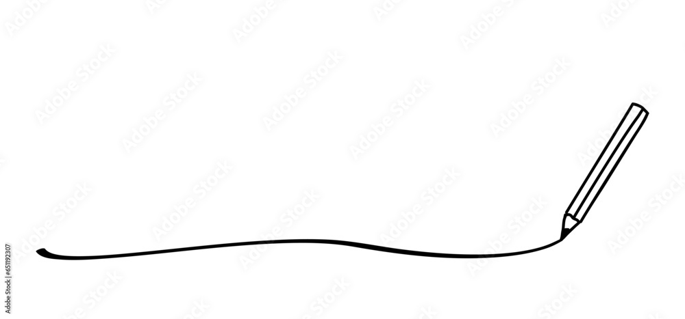 Writing with a pencil, line pattern. Happy word pencil day. Teachers ...