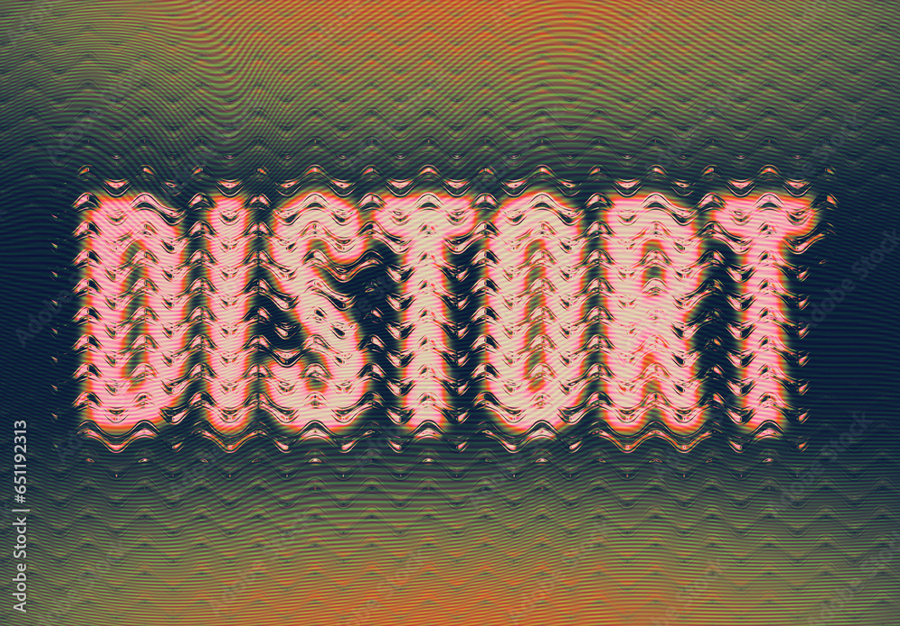 Colourful Distorted Glass Text Effect Mockup Stock Template | Adobe Stock