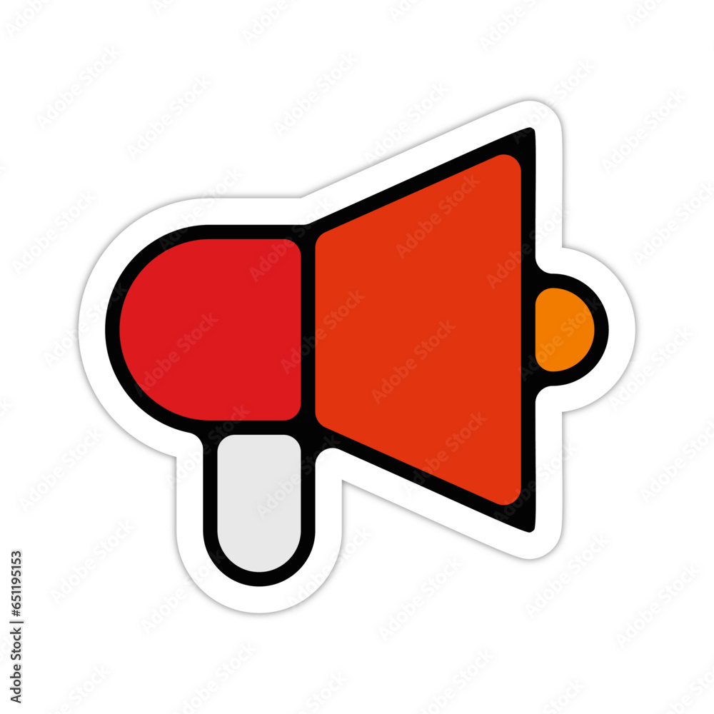 picto logo icones et symbole haut parleur porte voix annonce epais ...