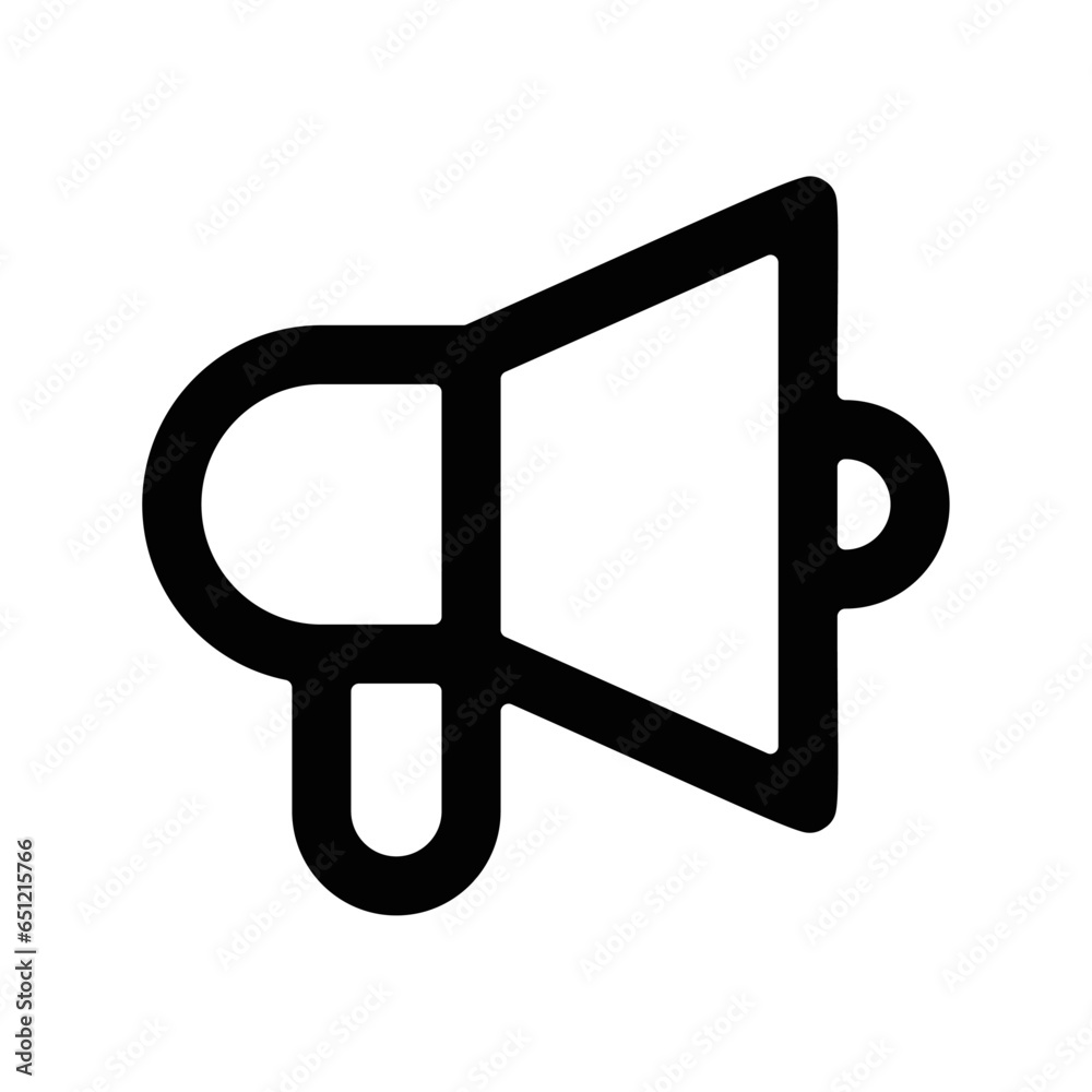 picto logo icones et symbole haut parleur porte voix annonce gras Stock ...