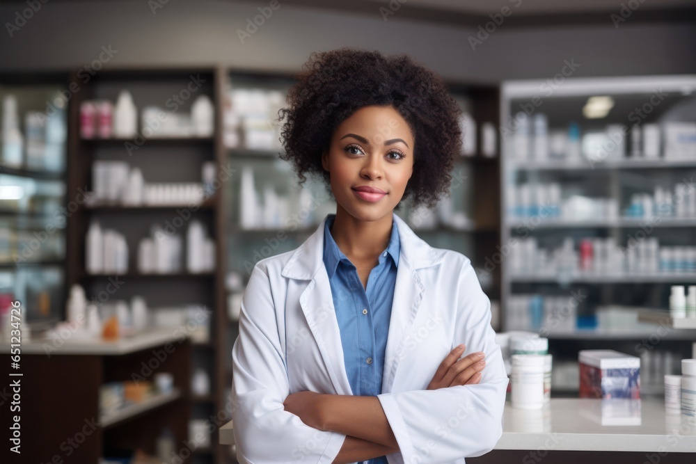 Black Woman Pharmacist Occupation Job Work Environment Background ...