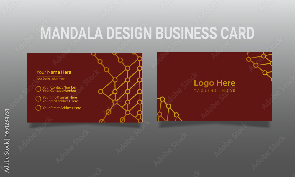 Mandala exclusive visiting cards 2024, golden vibes. Clean business ...