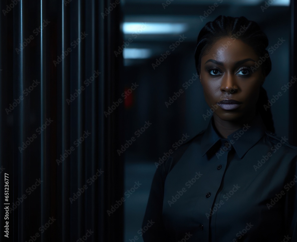 Black Female Prison Guard Professional Work Role Work Environment ...