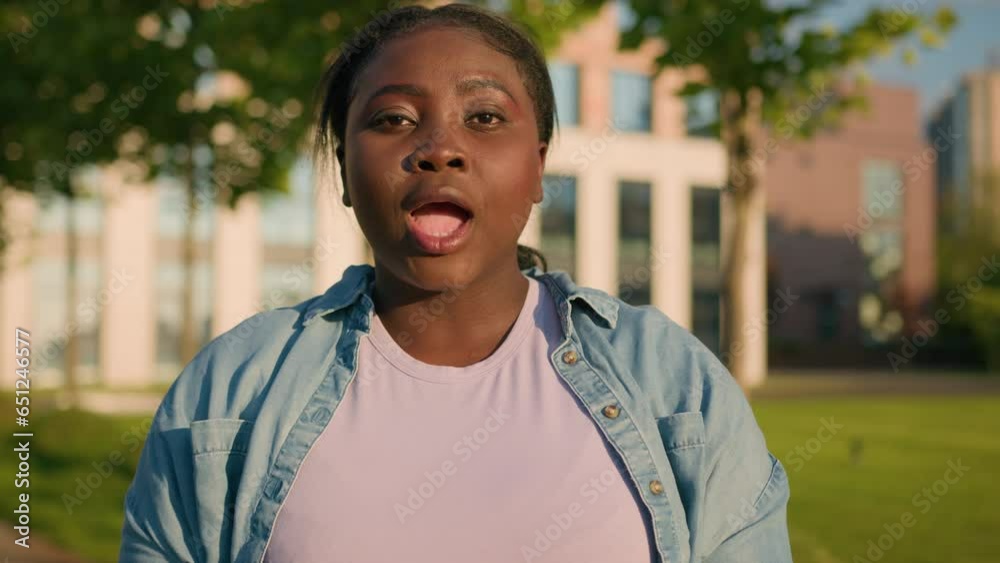 Oh my god wow amazed excited reaction African American funny plus size ...