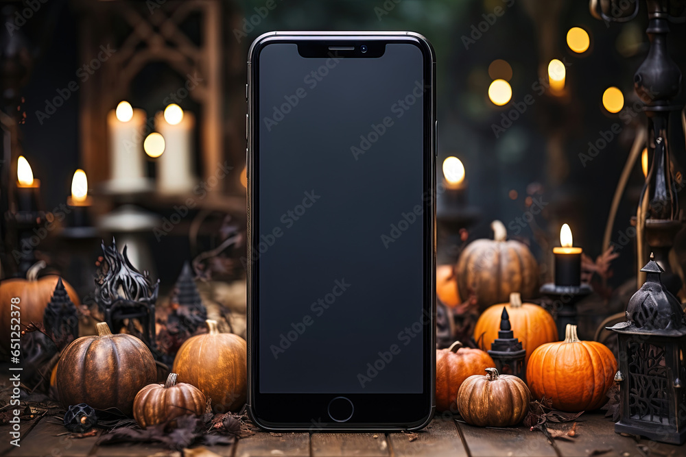 Phone blank screen mockup in banner sales and app design template in 3D ...